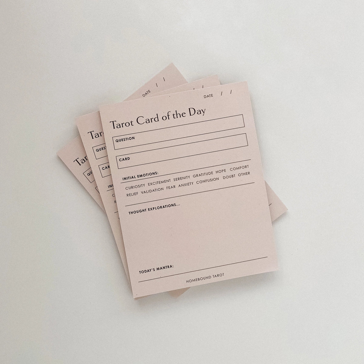 Tarot Card of the Day Notepad - Emotions Check-In – Bloom Bar Studio